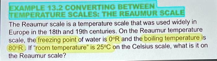 SOLVED: EXAMPLE 13.2: CONVERTING BETWEEN TEMPERATURE SCALES: THE ...