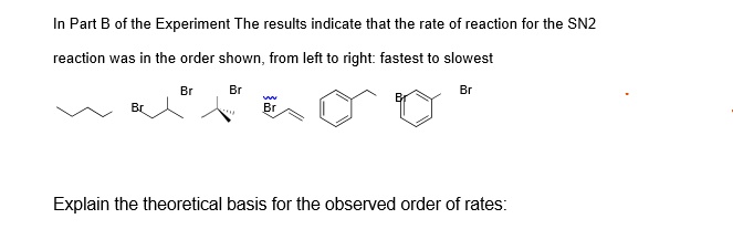 in part b of the experiment the results indicate that the rate of ...