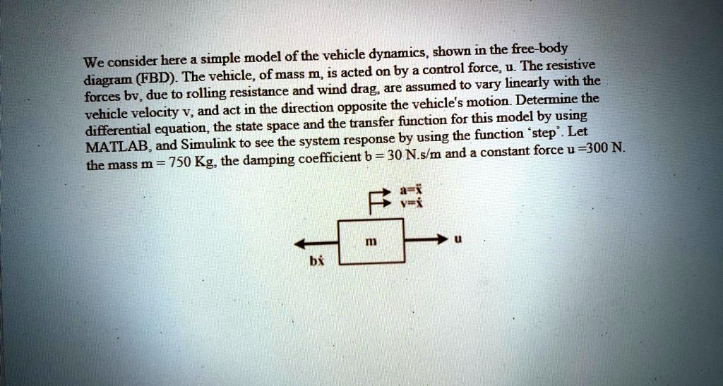 [GET ANSWER] We consider here a simple model of the vehicle dynamics ...