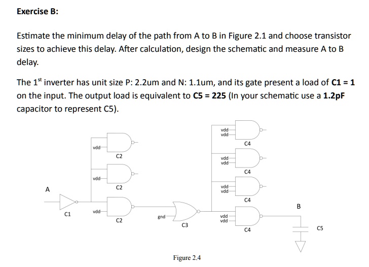 SOLVED: Exercise B: Estimate the minimum delay of the path from A to B ...