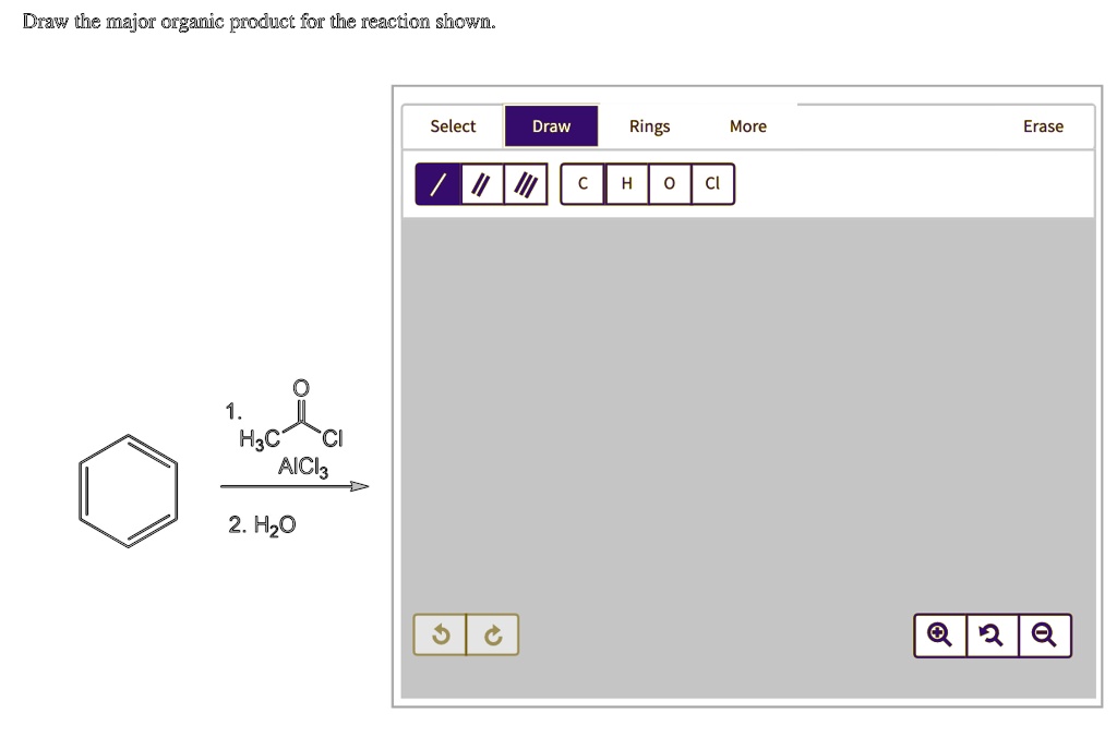 SOLVED: Draw the major organic product for the reaction shown: Select ...