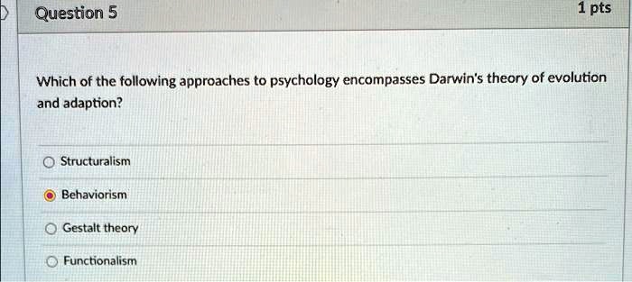 SOLVED: Which of the following approaches to psychology encompasses ...