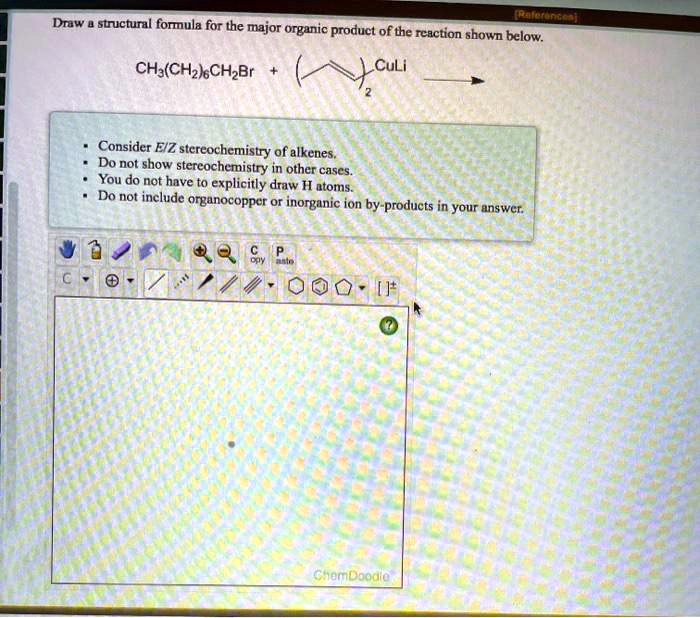 SOLVED: Determine the structural formula for the major organic product ...