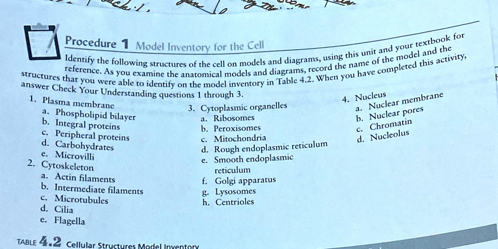 7c 32 eaf textbook for procedure 1 model inventory for the cell and ...