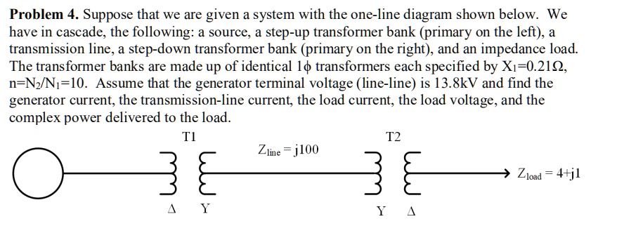problem 4 suppose that we are given a system with the one line diagram ...