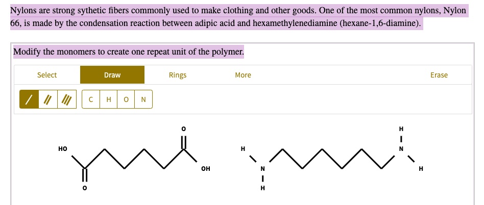 Nylons are strong sythetic fibers commonly used to make clothing and ...