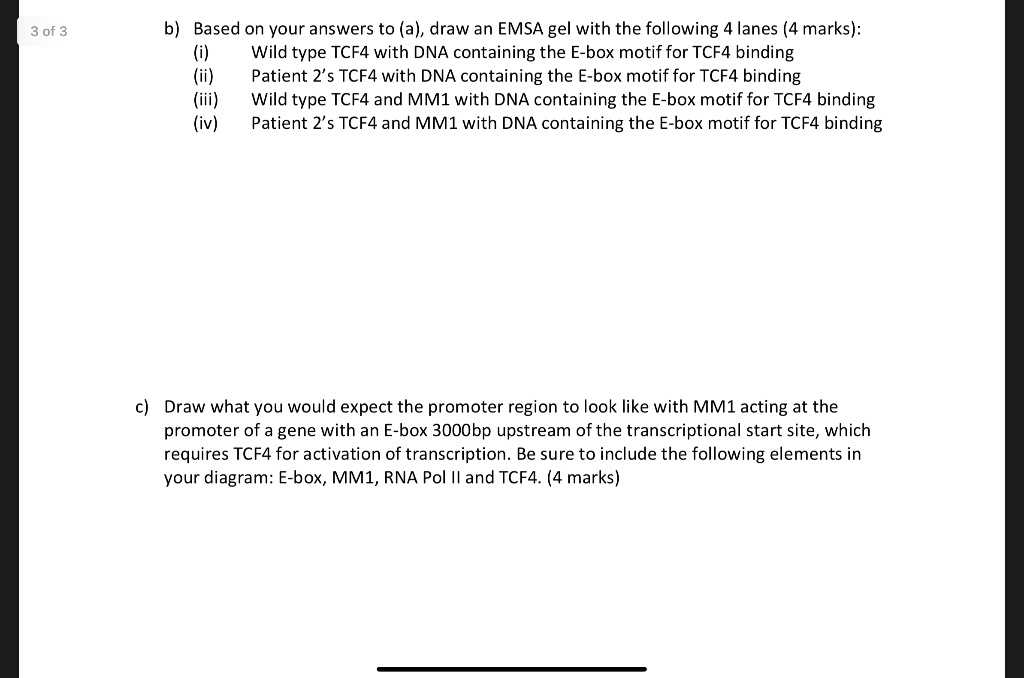 [GET ANSWER] based on your answers to a draw an emsa gel with the ...