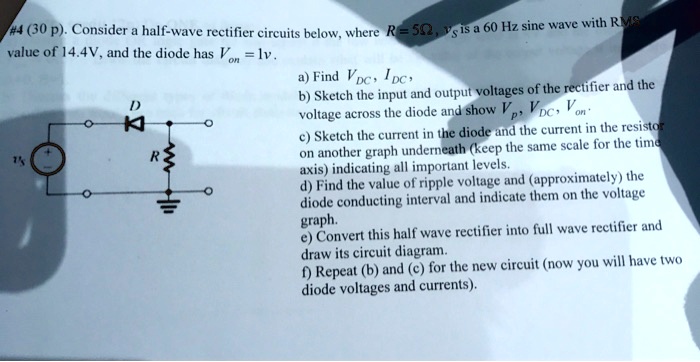 Solved Value Of 14 4v And The Diode Has Von 1v A Find Vpcipc B