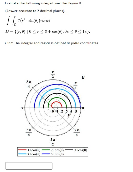 SOLVED: Evaluate the following integral over the Region D. (Answer ...