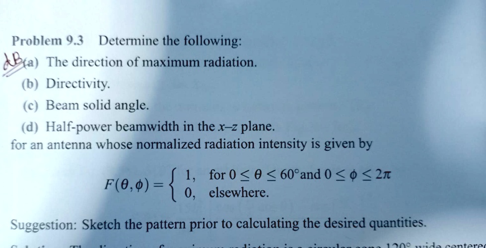 SOLVED: Problem 9.3Determine the following Bta)The direction of maximum ...
