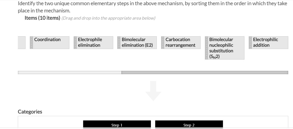 identify the two unique common elementary steps in the above mechanism ...