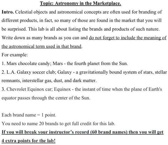 Topic: Astronomy in the Marketplace. Intro. Celestial objects and ...
