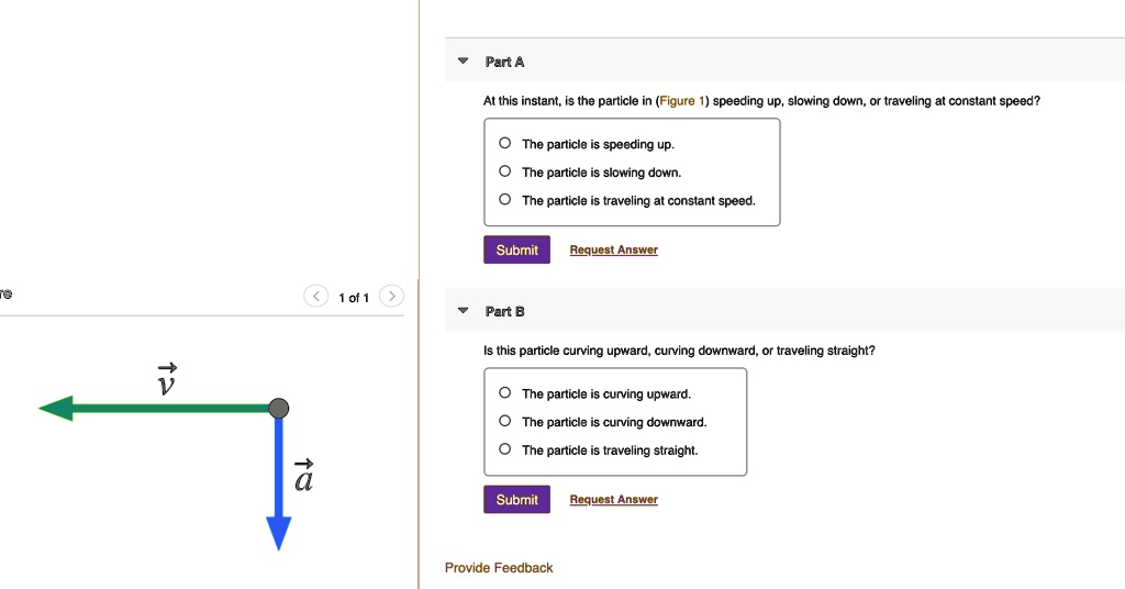 part a at this instant the particle in figure speeding up slowing down ...