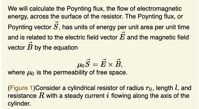 SOLVED: We will calculate the Poynting flux, the flow of ...