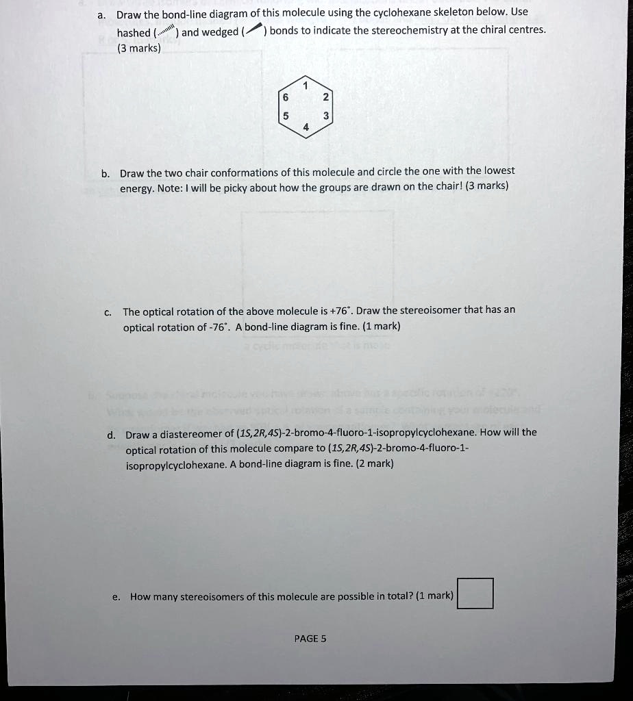 SOLVED: Draw the bond-line diagram of this molecule using the ...