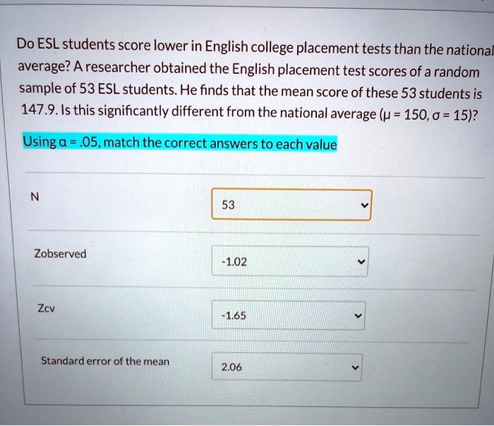 do esl students score lower in english college placement tests than the ...