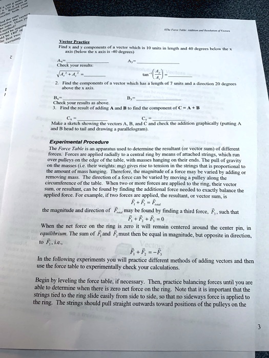 SOLVED: Vector Practice: Finding x and y components of a vector which is 10 units in length and ...