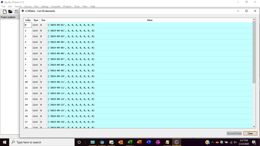Solved How Do I Make The Column Of Dates Date Objects The Index For The Row Names This Is In