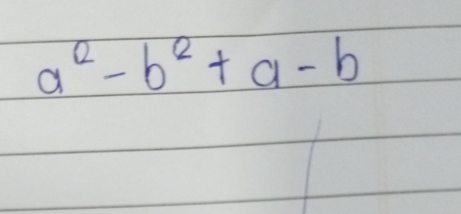 SOLVED: a^2-b^2+a-b