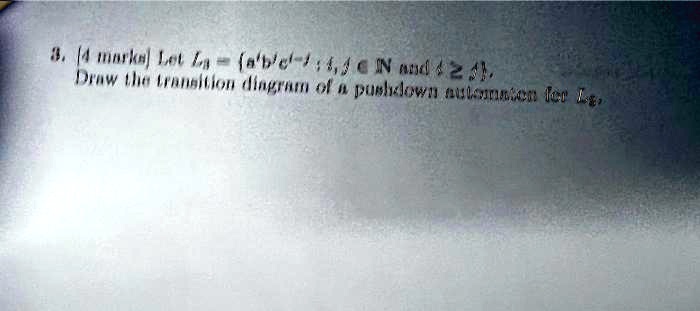 Draw the transition diagram of a pushdown automaton kee g