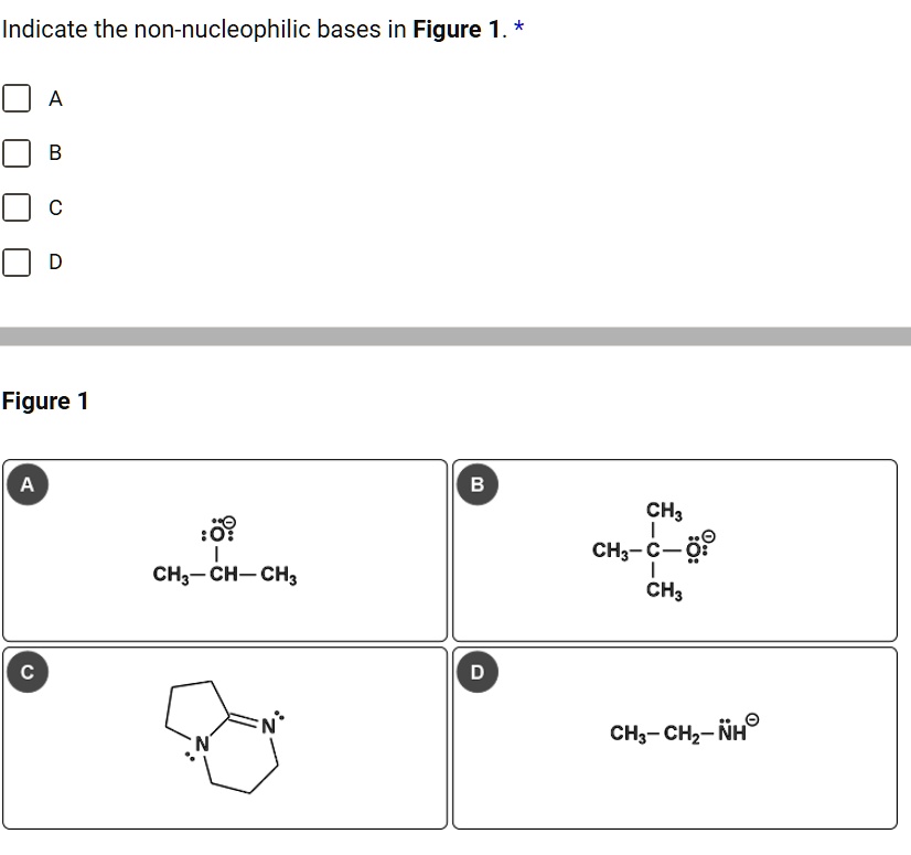 indicate the non nucleophilic bases in figure 1 a b c d figure 1 a o ...