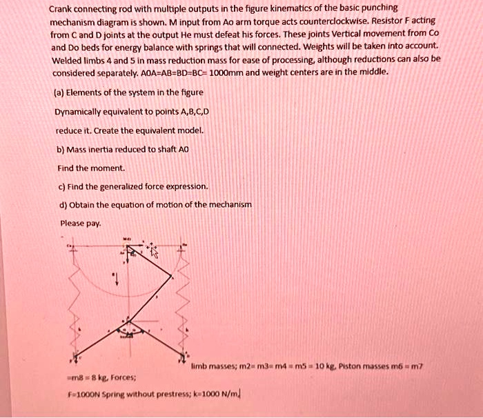 crank connecting rod with multiple outputs in the figure kinematics of ...