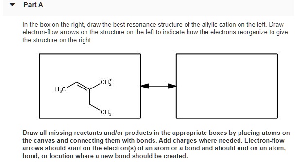 part a in the box on the right draw the best resonance structure of the ...