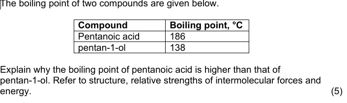 SOLVED: The boiling point of two compounds is given below. Compound ...