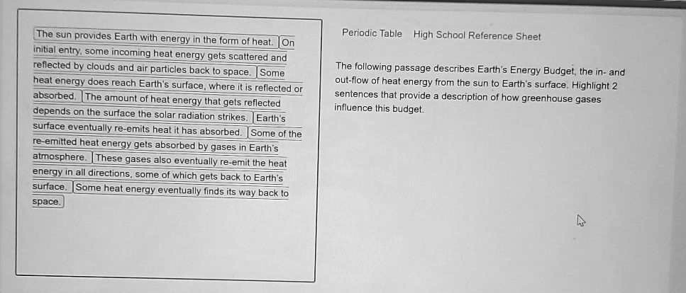 The sun provides Earth with energy in the form of heat. On...