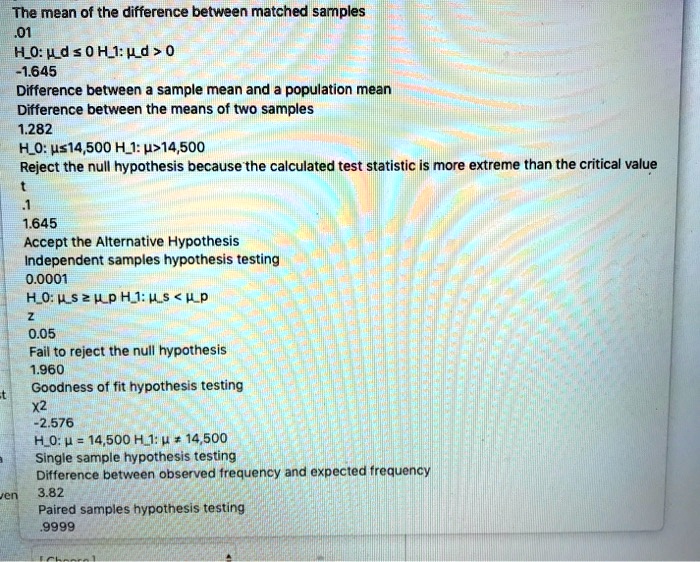 Difference In Means Hypothesis Testing