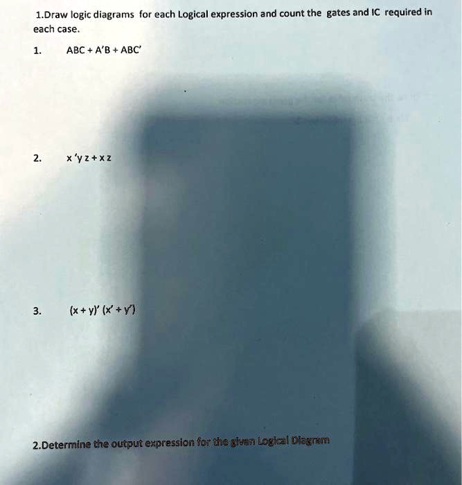 SOLVED: 2. Determine the output expression for the given Logical Diagram. SOLVED: 2. Determine the output expression for the given Logical Diagram.