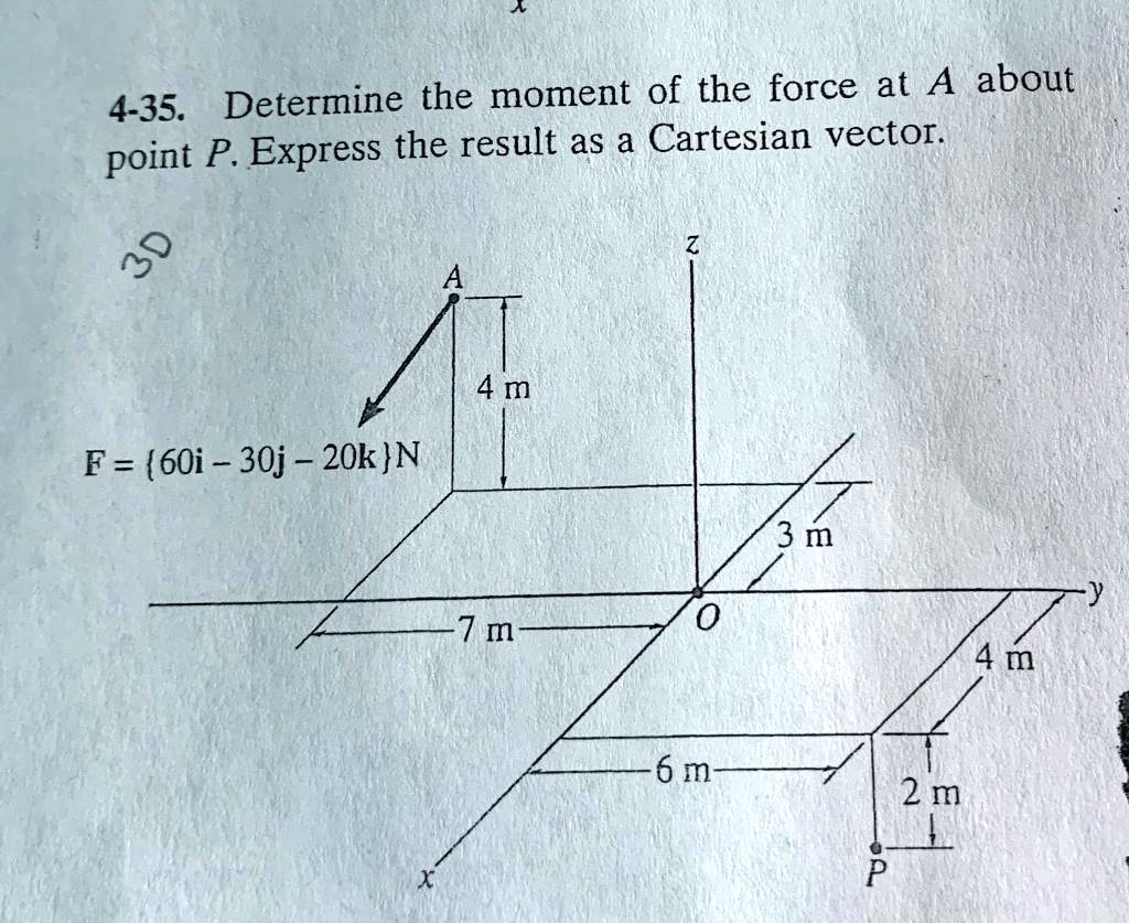 this is a statics problem 4 35 determine the moment of the force at a ...