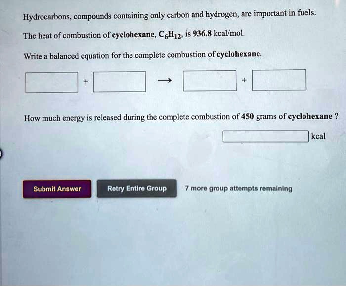 SOLVED:Hydrocarbons, compounds containing only carbon and hydrogen, are ...