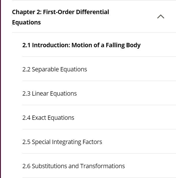 chapter 2 first order differential equations 21 introduction motion of a falling body 22 ...