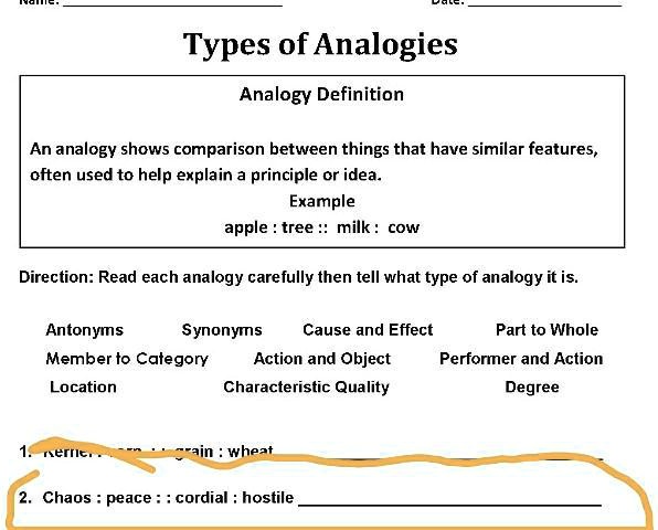 SOLVED Please Answer Only Number 2 Analogies Types Of Analogies SOLVED Please Answer Only Number 2 Analogies Types Of Analogies