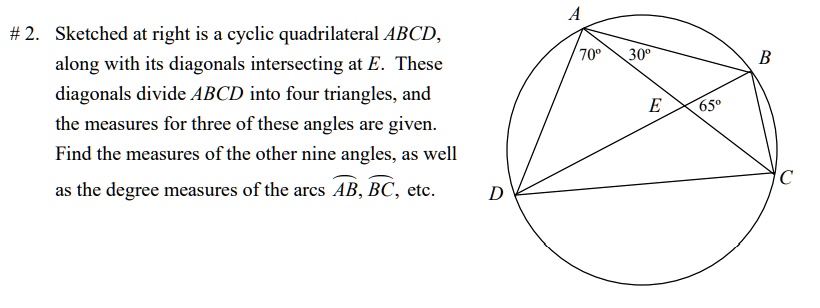 2 sketched at right is a cyclic quadrilateral abcd along with its ...