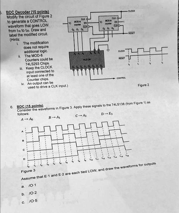 SOLVED: BDC Decoder (10 points) Modify the circuit of Figure 2 to generate a CONTROL CLK E ...