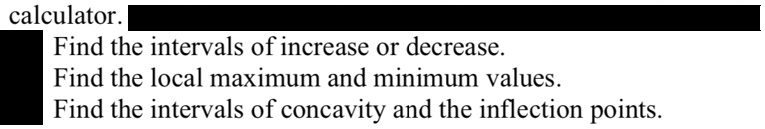 SOLVED: calculator Find the intervals of increase Or decrease Find the ...