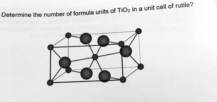 Determine the number of formula units of TiO2 in a unit cell of rutile?