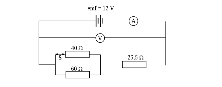a battery of emf 12 v and internal resistance 05 is connected to the ...