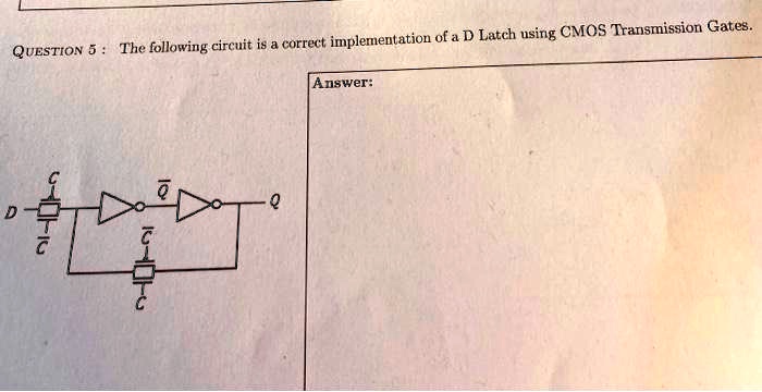 SOLVED: true/false+explanation QuestroN 5The following circuit is a ...