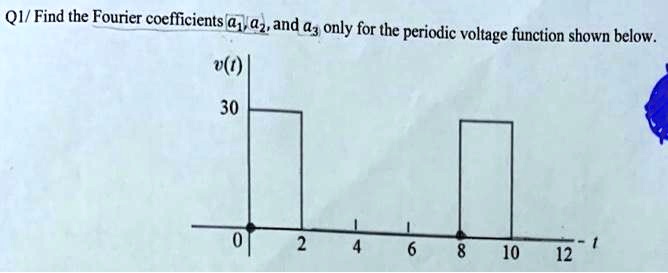 SOLVED: Q1: Find the Fourier coefficients, and only for the periodic ...