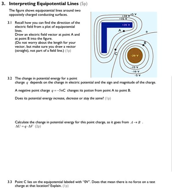 interpreting equipotential lines sp the figure shows equipotential ...
