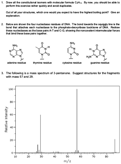 SOLVED: Draw all the constitutinal isomers with molecular formula CH1 ...