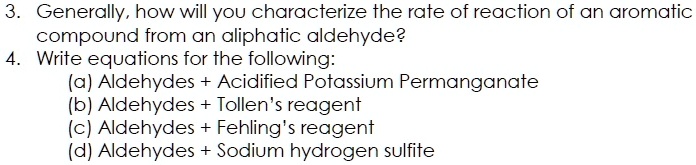 generally how will you characterize the rate of reaction of an aromatic ...