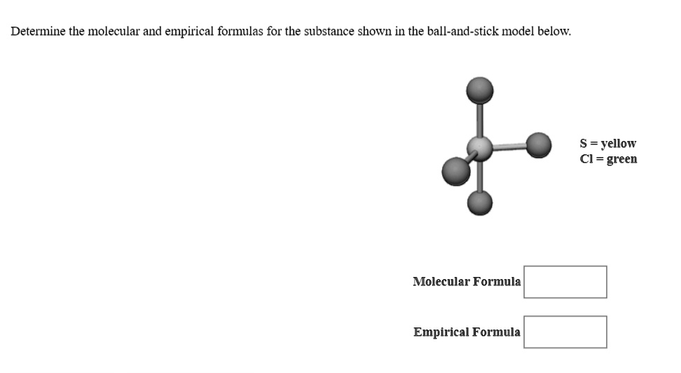 Solved Determine The Molecular And Empirical Formulas For The 7333
