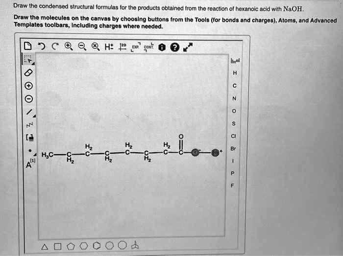 SOLVED: Text: Draw the condensed structural formulas for the products obtained from the reaction ...