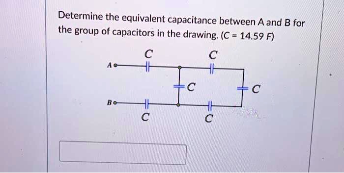determine the equivalent capacitance between a and b for the group of capacitors in the drawing ...