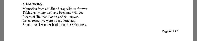 read the poem carefully and answer the questions that follow memories ...