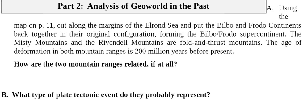 part 2 analysis of geoworld in the past using the map 0n p 11 cut along ...